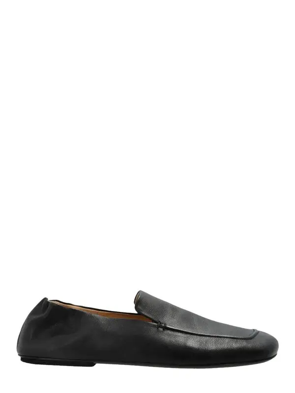 Marsèll Gathered Leather Loafers - Black