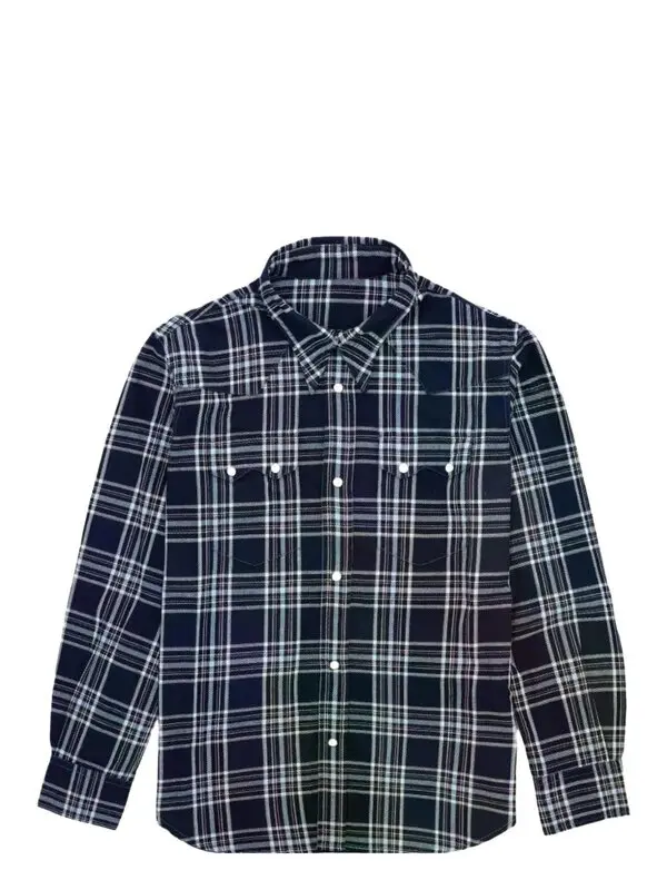 FORTELA Check Flap-pocket Shirt - Blue