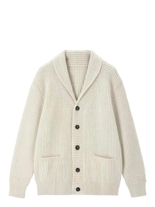 FORTELA Chad Shawl-collar Cardigan - Neutrals