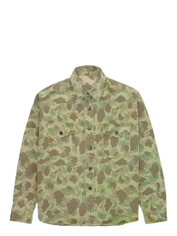 FORTELA Kenny Camouflage Pocket Overshirt - Green