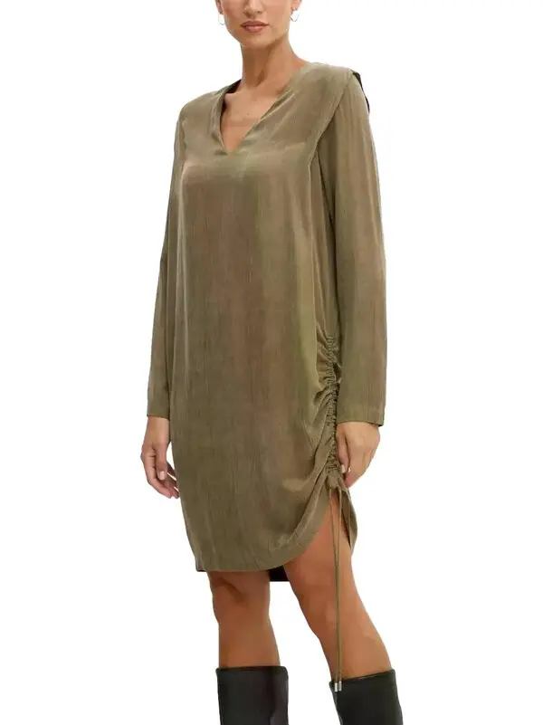 BOSS V-neck Gathered Dress - Green