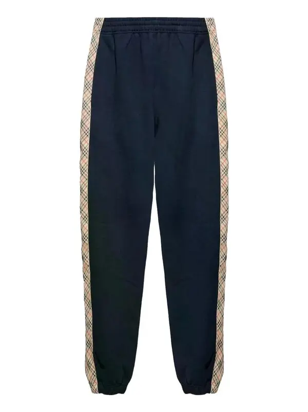 Burberry Check-trim Track Pants - Blue