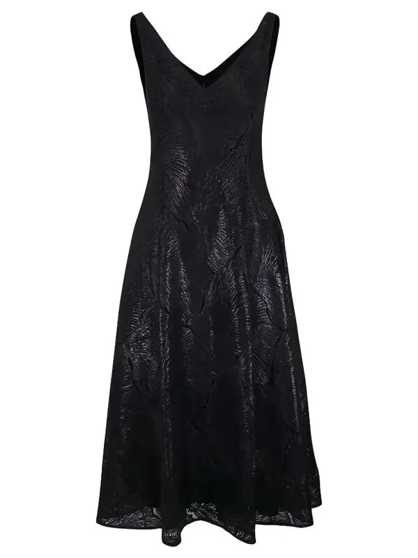 Akris Seafan Midi Dress - Black