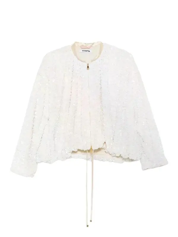 Vivetta Sequin Zip Jacket - White