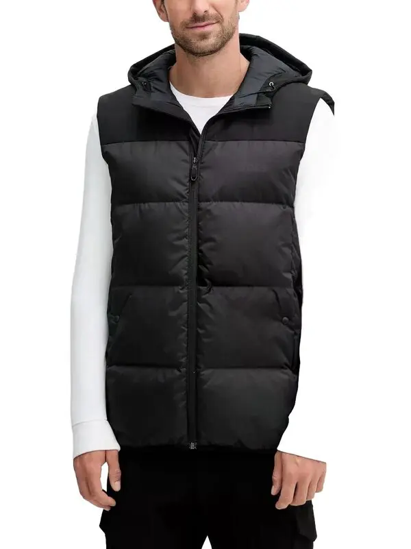 BOSS Quilted Hooded Jacket - Black