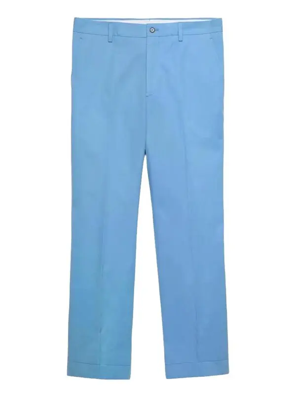 Prada Flare Sartorial Poplin Trousers - Blue