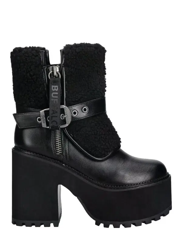 BUFFALO Killah Platform Buckle Boots - Black