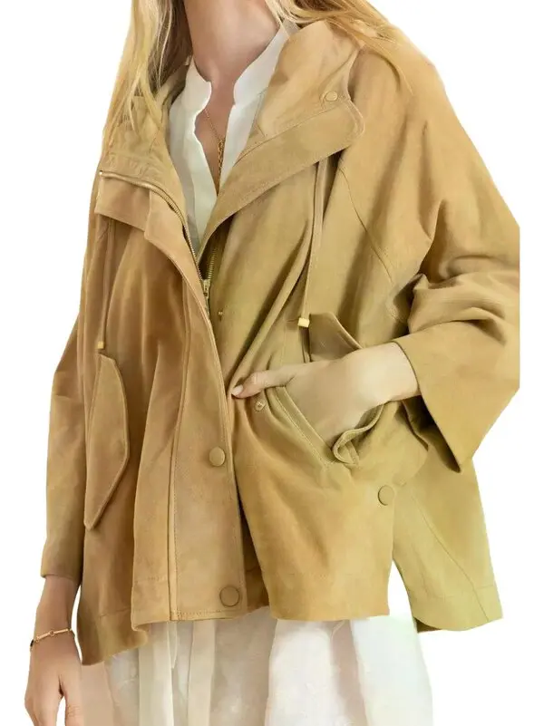 Eleventy Hooded Buttoned Jacket - Neutrals