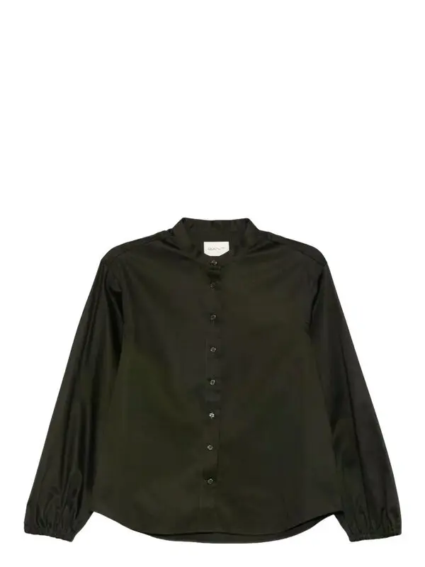 Gant Cotton Band Collar Shirt - Green