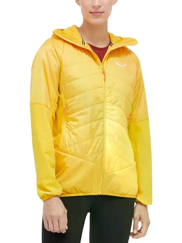SALEWA Quilted Hooded Performance Jacket - Yellow
