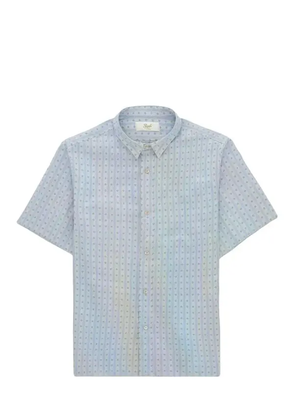 FORTELA Checkered Pattern Shirt - Blue