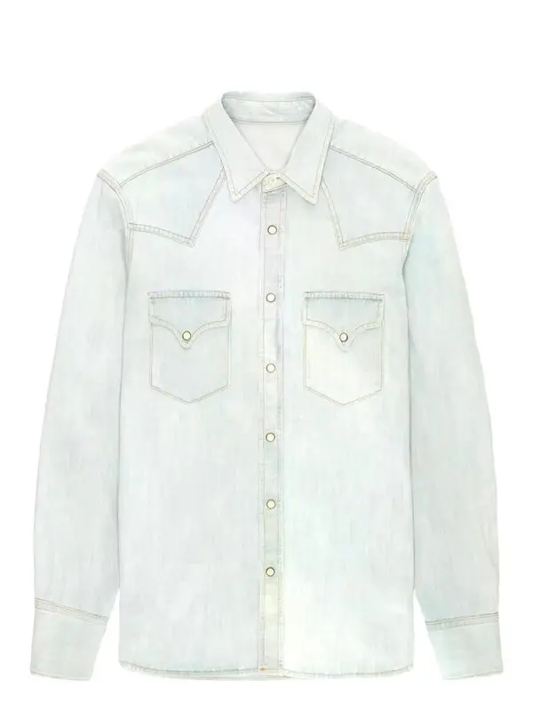 FORTELA Ntex Texan Pocket Denim Shirt - Blue