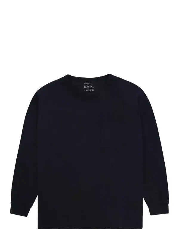 FORTELA Chest Pocket Cotton Sweater - Black