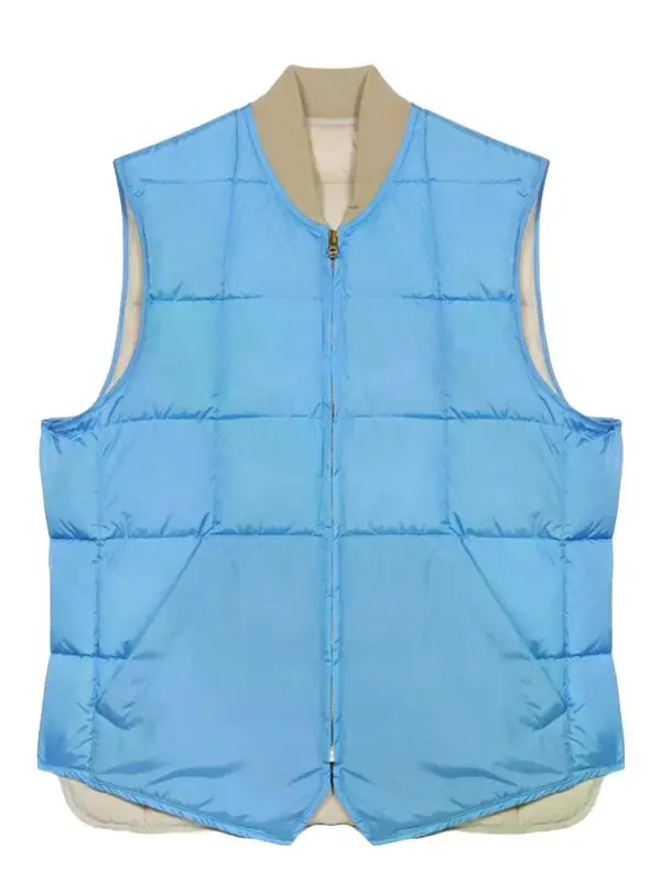 FORTELA Zip-fastening Quilted Gilet - Blue
