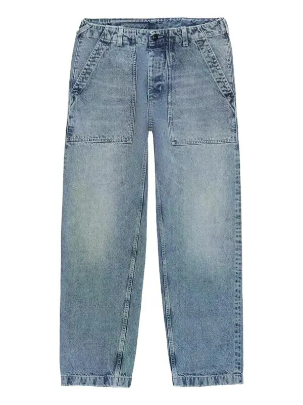 FORTELA Bleach-wash Straight Jeans - Blue