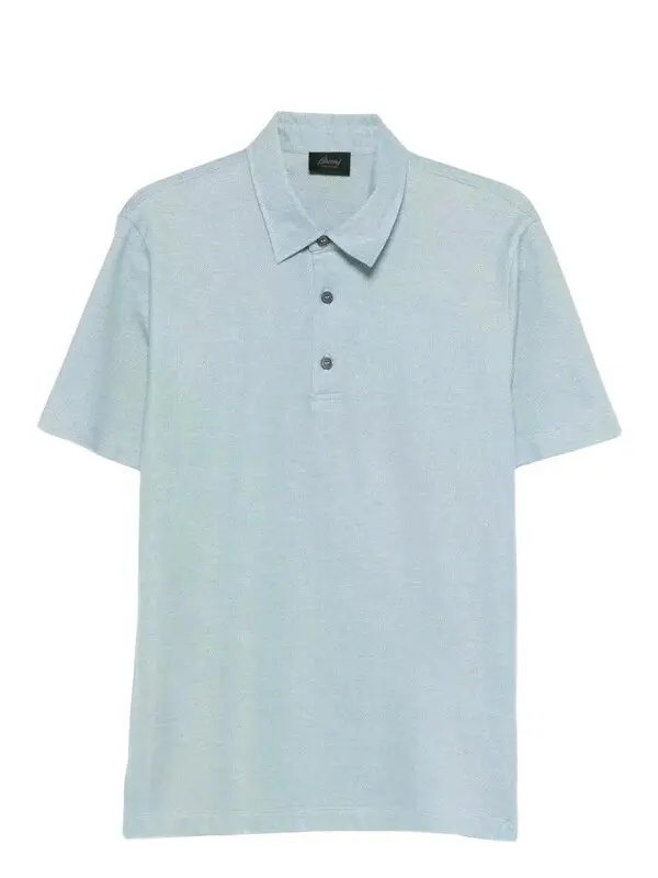 Brioni Buttoned Polo Shirt - Blue