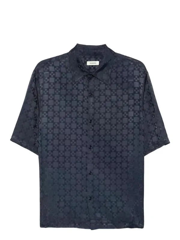 Sandro Check-pattern Shirt - Blue