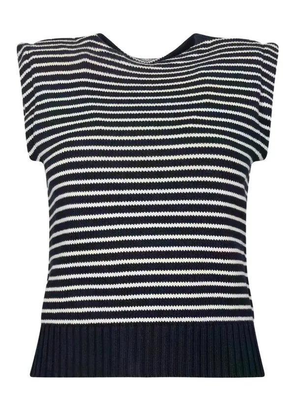 Max Mara Striped Knit Top - Blue