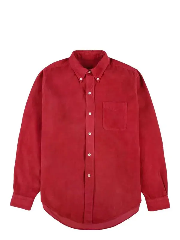 FORTELA Corduroy Button-down Shirt - Red