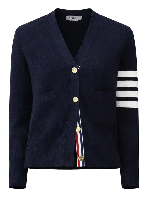 Thom Browne V-neck Cardigan - Blue