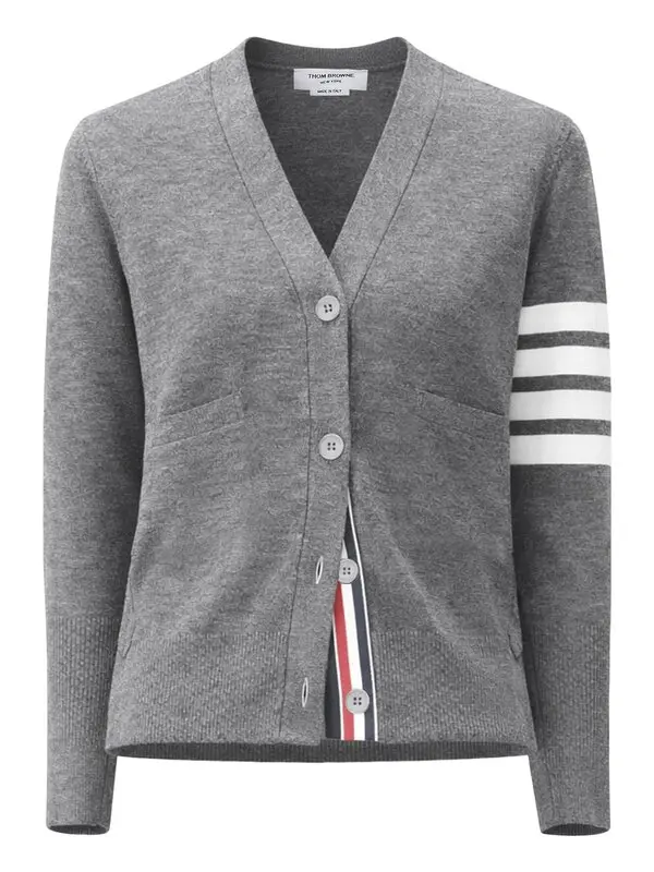Thom Browne Relaxed Fit Cardigan - Grey