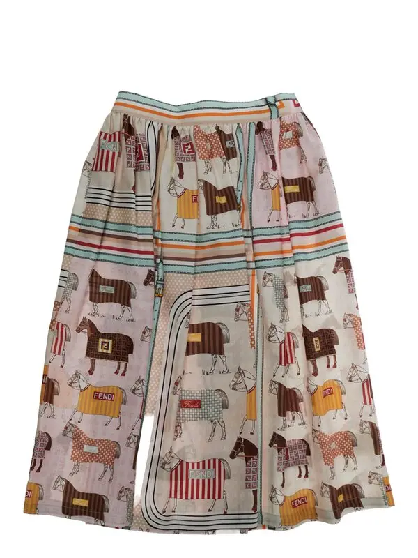 Fendi Printed Skirt - Pink