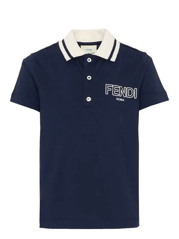 Fendi Logo Polo - Blue