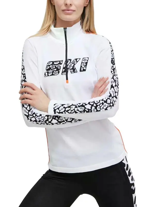 NEWLAND Thebe Printed Skiwear Top - White