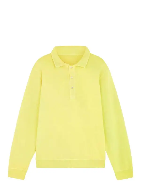 FORTELA Hunting Three-button Long-sleeve Polo Shirt - Yellow