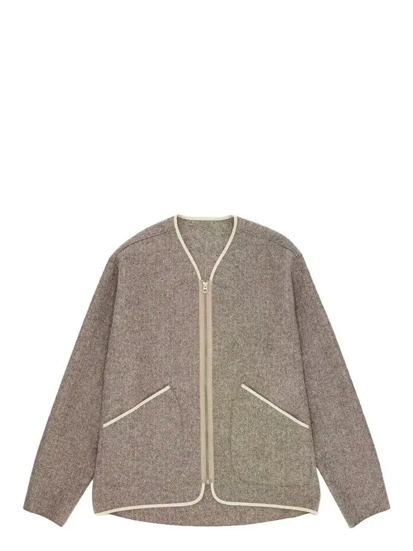 FORTELA Herringbone Sherpa Jacket - Neutrals