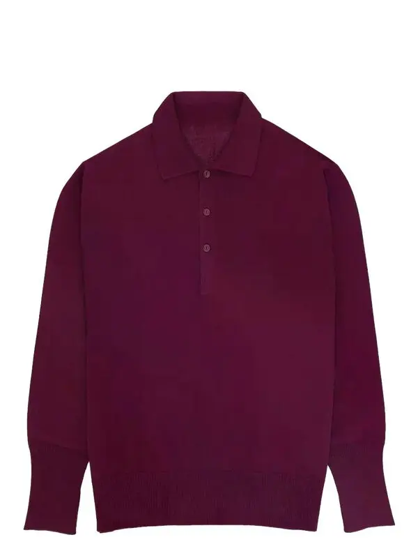 FORTELA Kenneth Long-sleeve Polo Shirt - Purple