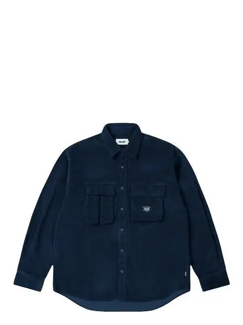 PALACE Double Pocket Cord Overshirt - Navy Blue