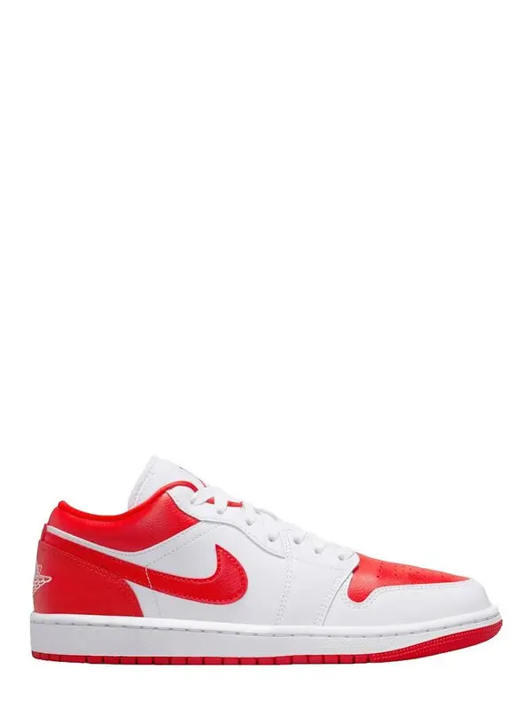 JORDAN 1 Low Sneakers - White/chile Red