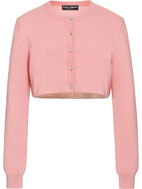 Dolce & Gabbana Cinched Cashmere Cardigan - Pink