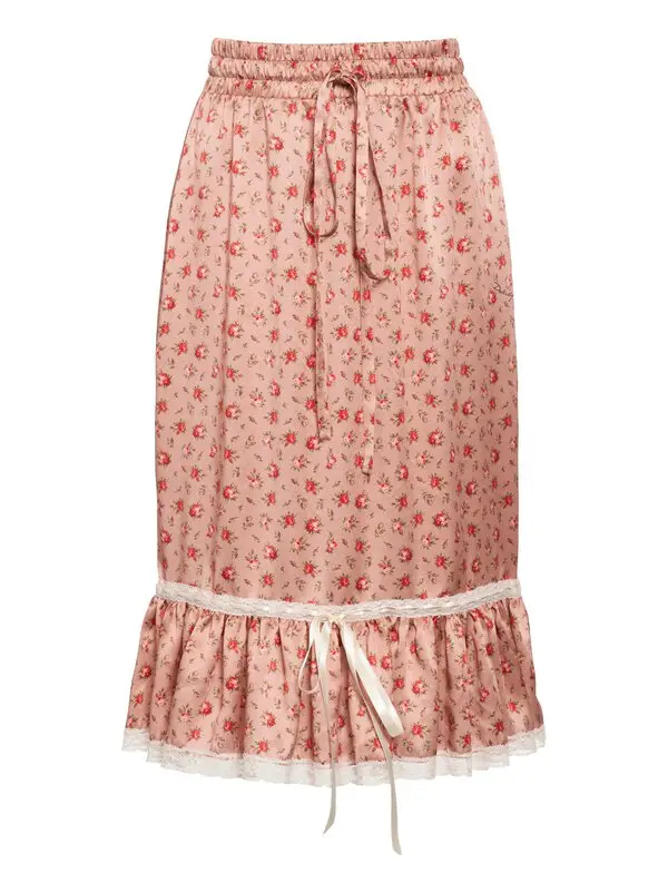 Dolce & Gabbana Rose-print Midi Skirt - Floral