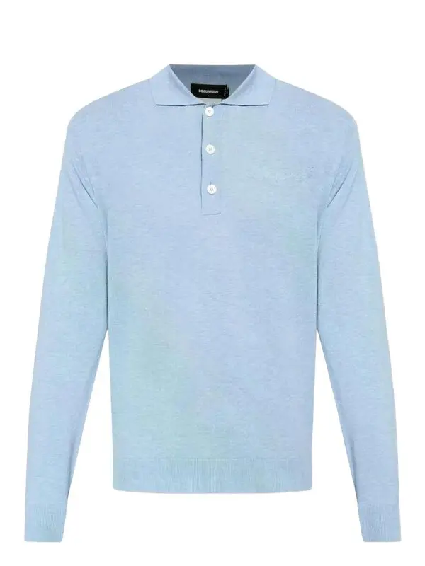 Dsquared2 Long-sleeve Polo Shirt - Blue