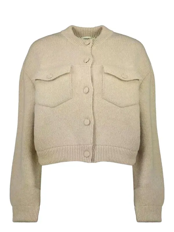 Fendi Fitted Jacket With Flap Pockets - Neutrals