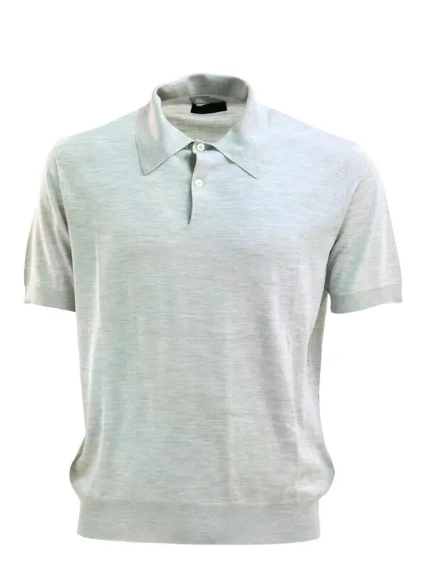 Prada Silk Polo Shirt - Grey