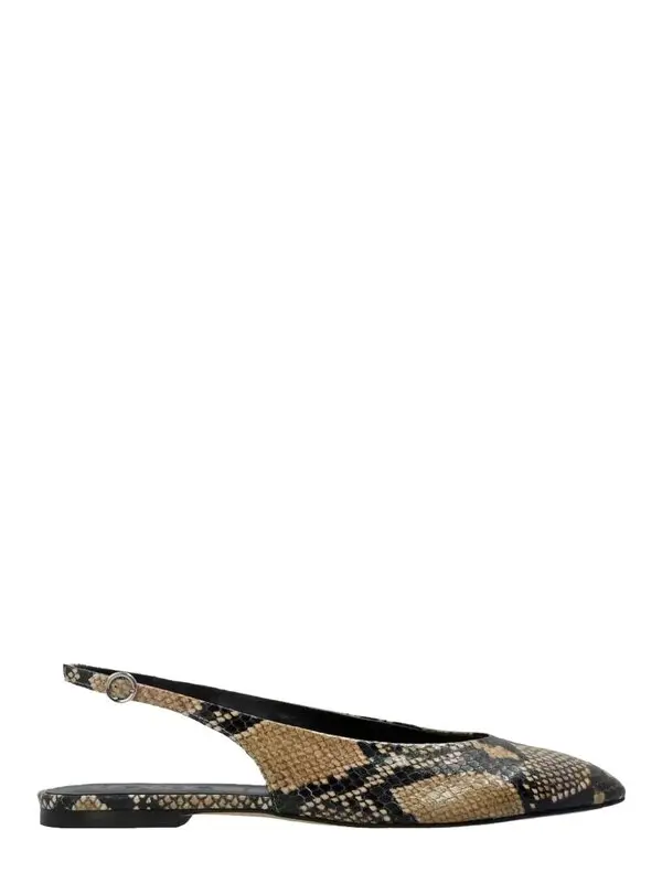 AeydĒ Snake-pattern Slingback Pumps - Neutrals