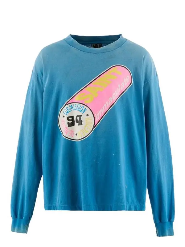 SAINT MXXXXXX Immaculate Long Sleeve Tee - Blue