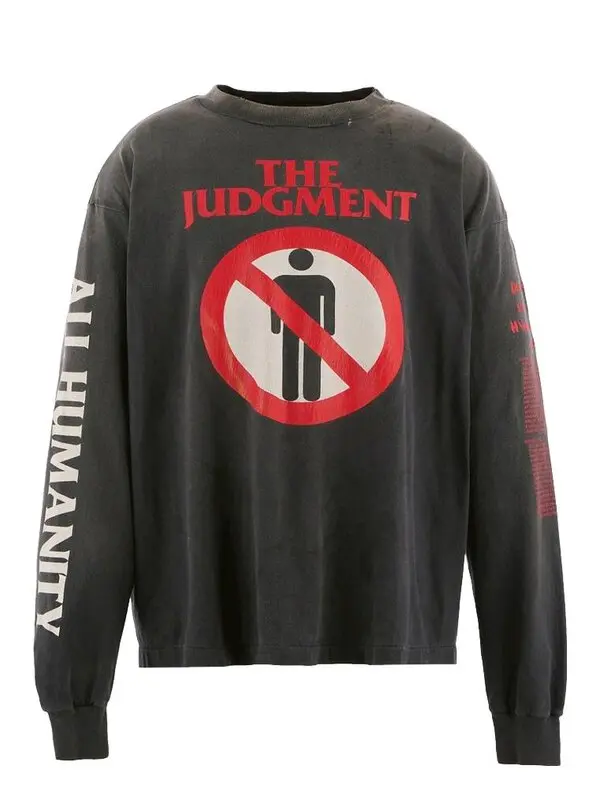 SAINT MXXXXXX The Judgment Long Sleeve Tee - Black