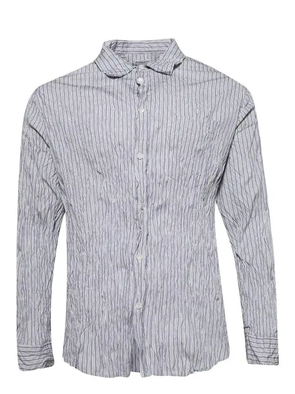 Bottega Veneta Crushed Shirt And White - Blue