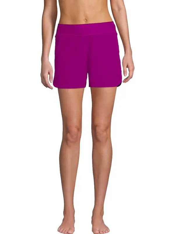 LANDS' END 3" Quick Dry Board Shorts - Crimson Rose