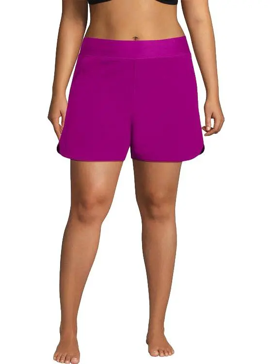 LANDS' END 9" Quick Dry Board Shorts - Crimson Rose