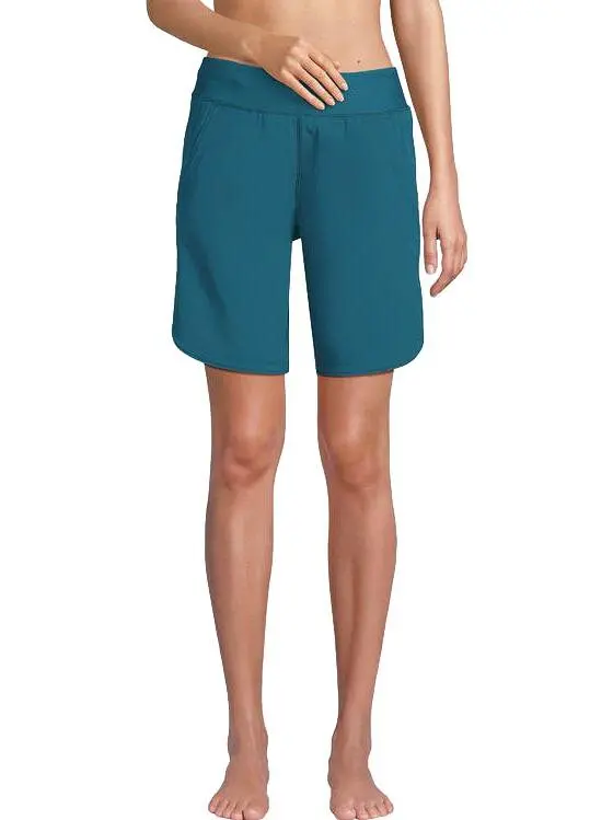 LANDS' END 9" Quick Dry Board Shorts - Paradise Teal