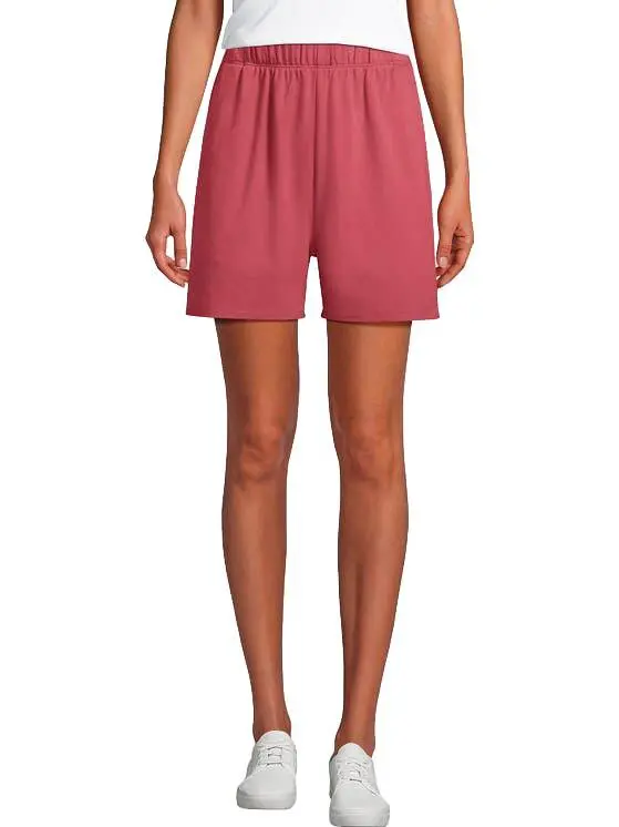 LANDS' END Sport Knit High-rise Shorts - Soft Mojave Rose