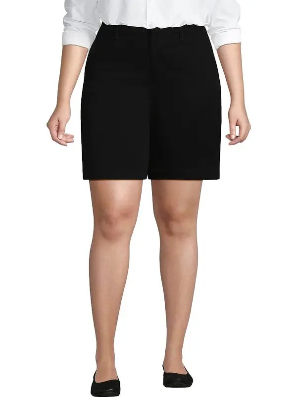 LANDS' END Classic 7" Chino Shorts - Black