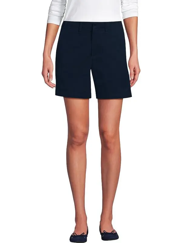 LANDS' END Classic 7" Chino Shorts - Radiant Navy