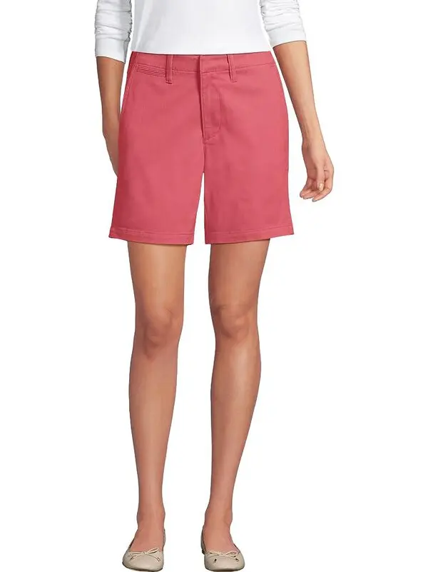 LANDS' END Classic 7" Chino Shorts - Soft Mojave Rose