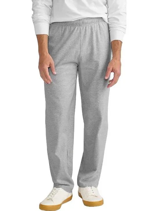 LANDS' END Jersey Knit Pant - Gray Heather